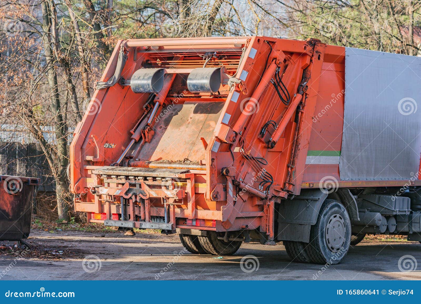 Process of garbage loading stock image. Image of items - 165860641