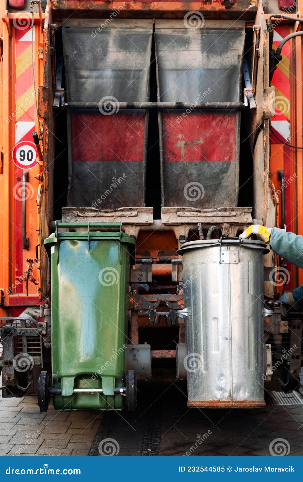 Process of Garbage Loading To the Garbage Truck Stock Image - Image of ...