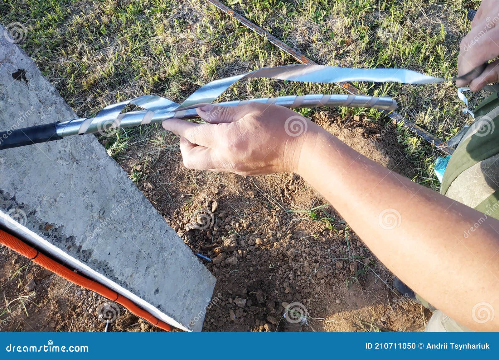 The Process of Grounding Electrical Installations and Devices, Mounting ...