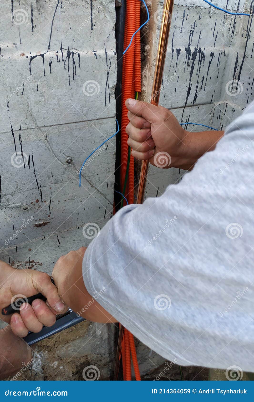 The Process of Grounding Electrical Installations and Devices, Mounting ...