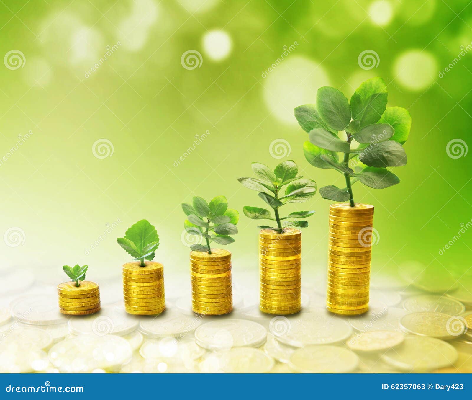 The Process of Growth of Income Stock Image - Image of financial ...
