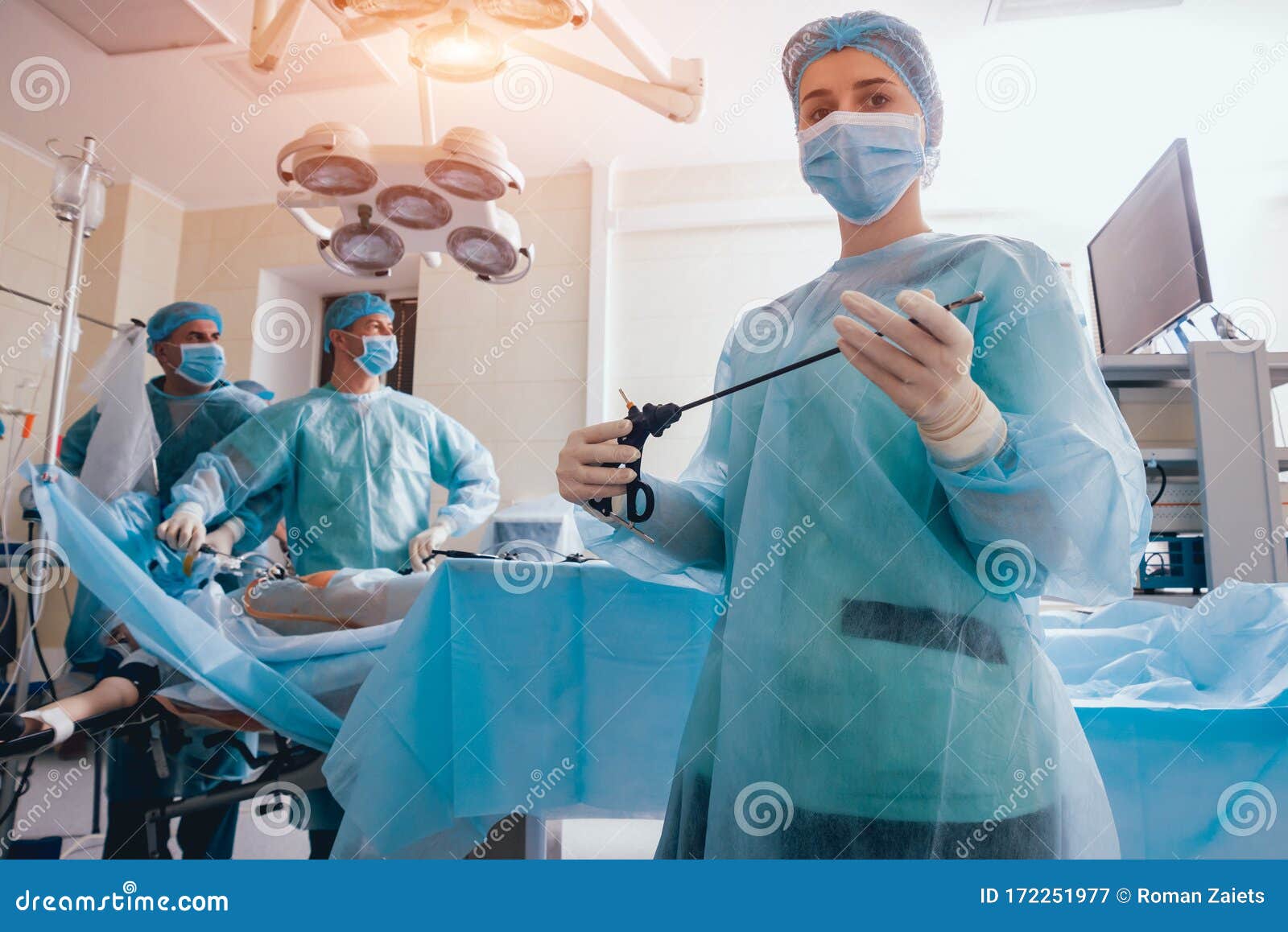 Process of Gynecological Surgery Operation Using Laparoscopic Equipment ...