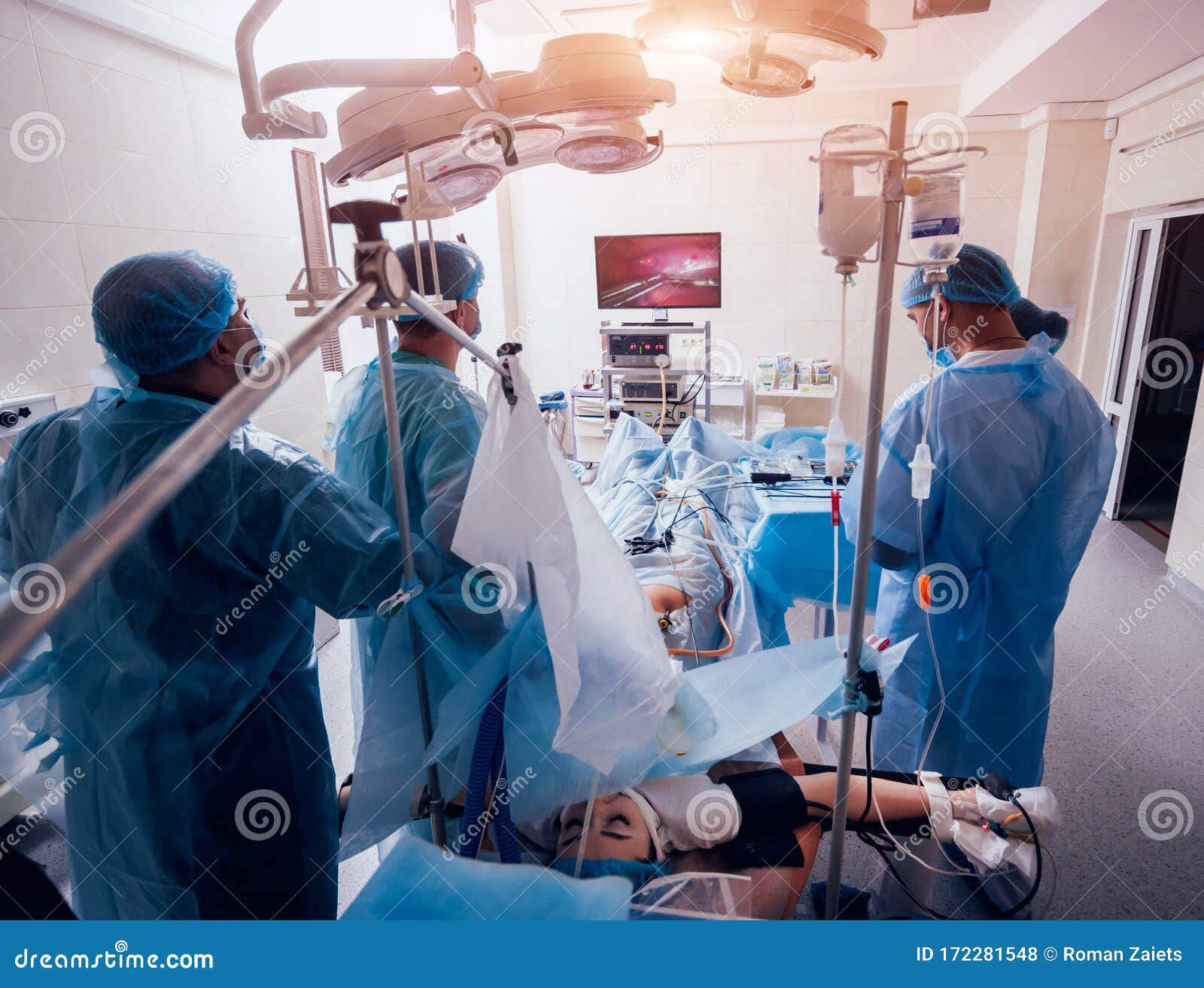 Process Of Gynecological Surgery Operation Using Laparoscopic Equipment ...