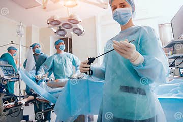 Process of Gynecological Surgery Operation Using Laparoscopic Equipment ...
