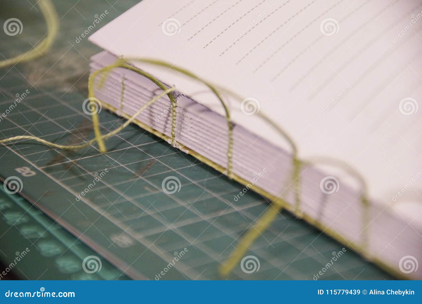 Handmade Creating of the Diary from Special Scrapbooking Paper Stock ...