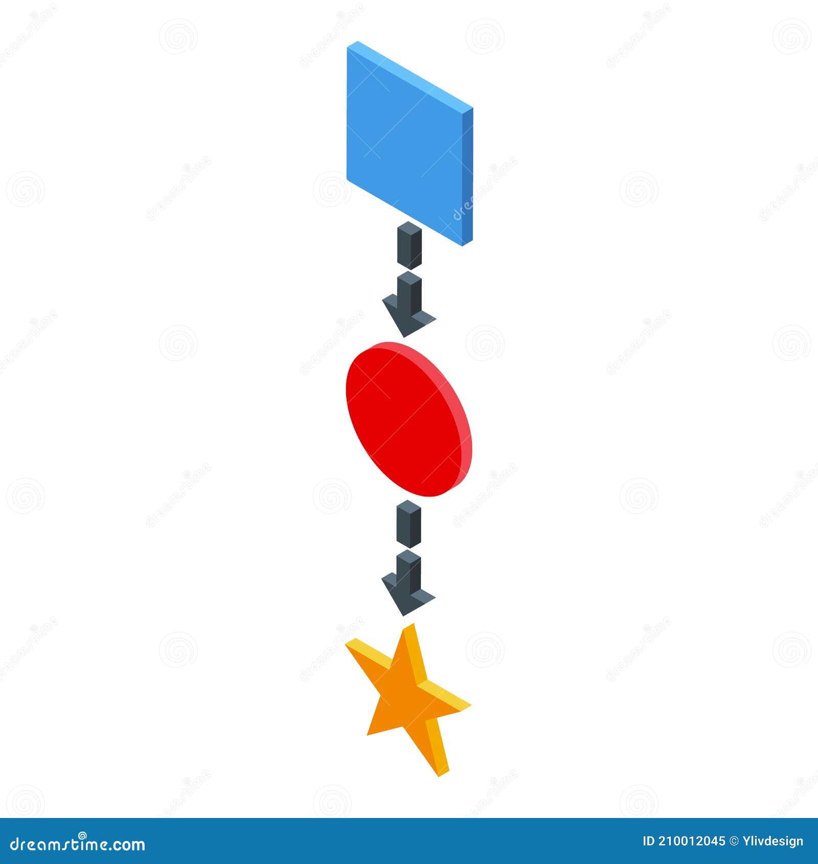 Process Hierarchy Icon, Isometric Style Stock Vector - Illustration of ...