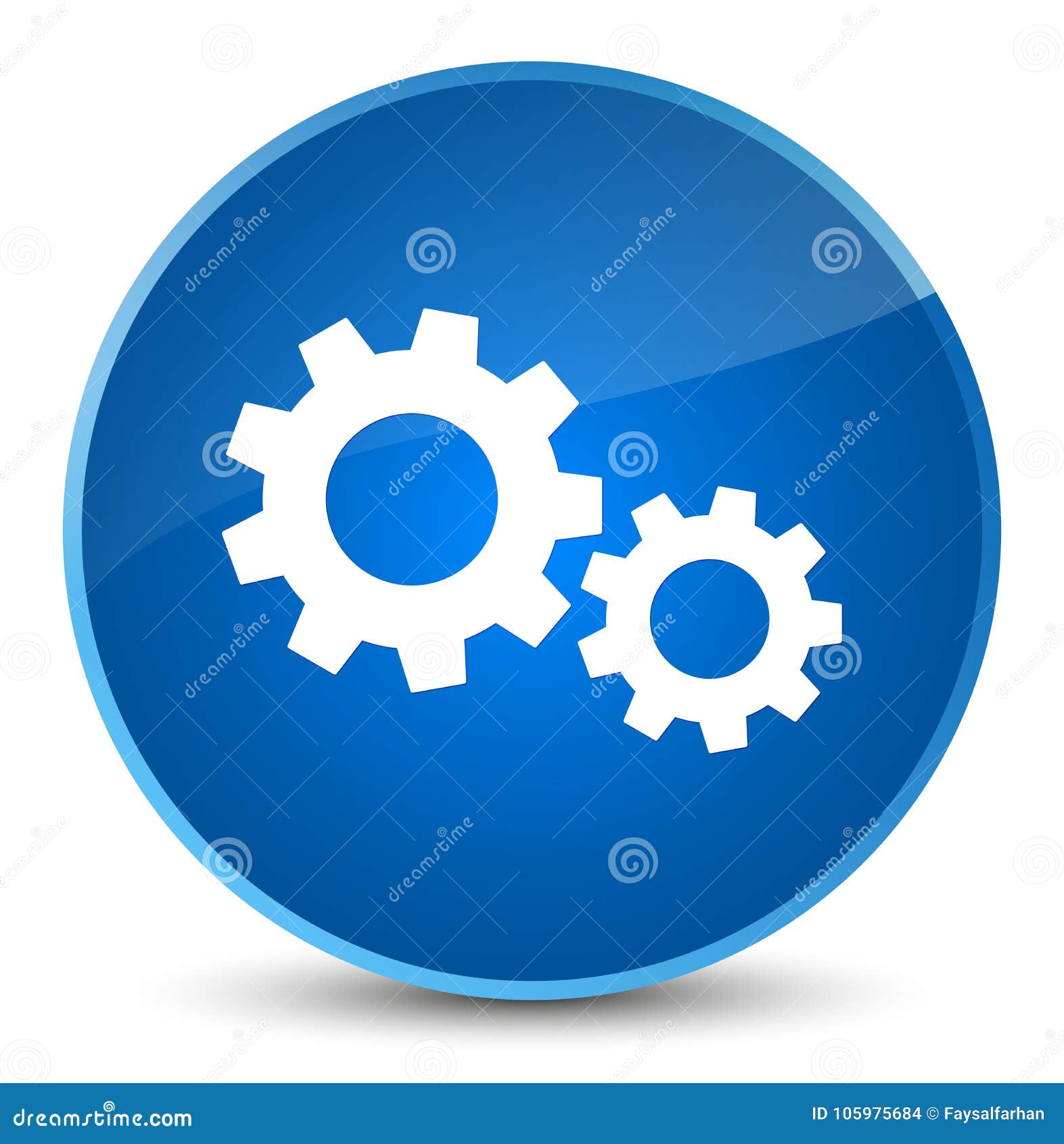 Process Icon Elegant Blue Round Button Stock Illustration ...