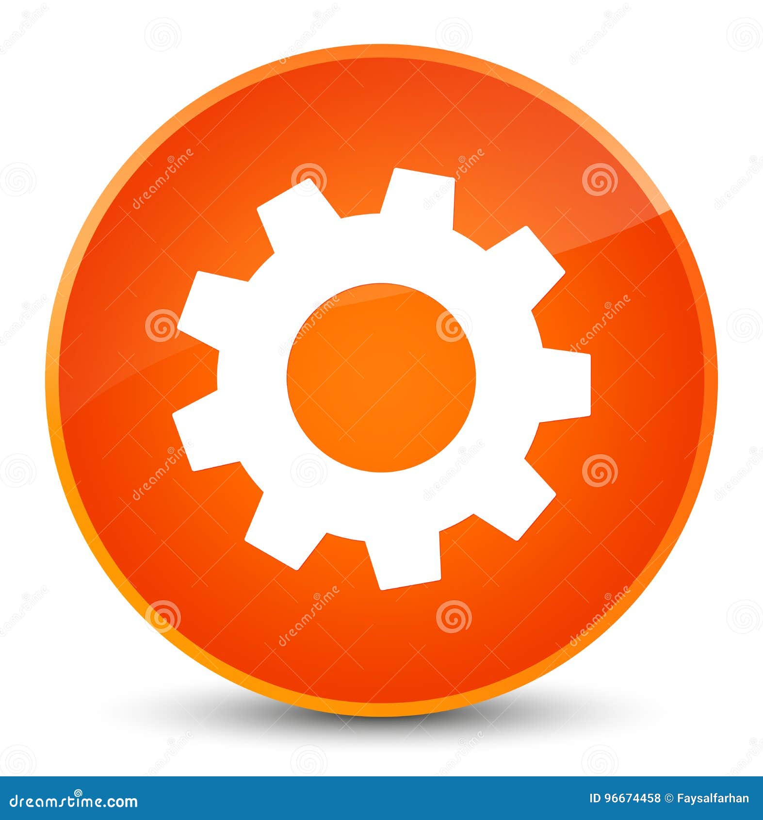 Process Icon Elegant Orange Round Button Stock Illustration ...