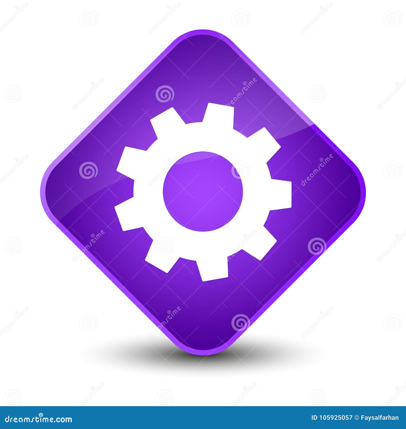 Process Icon Elegant Purple Diamond Button Stock Illustration ...