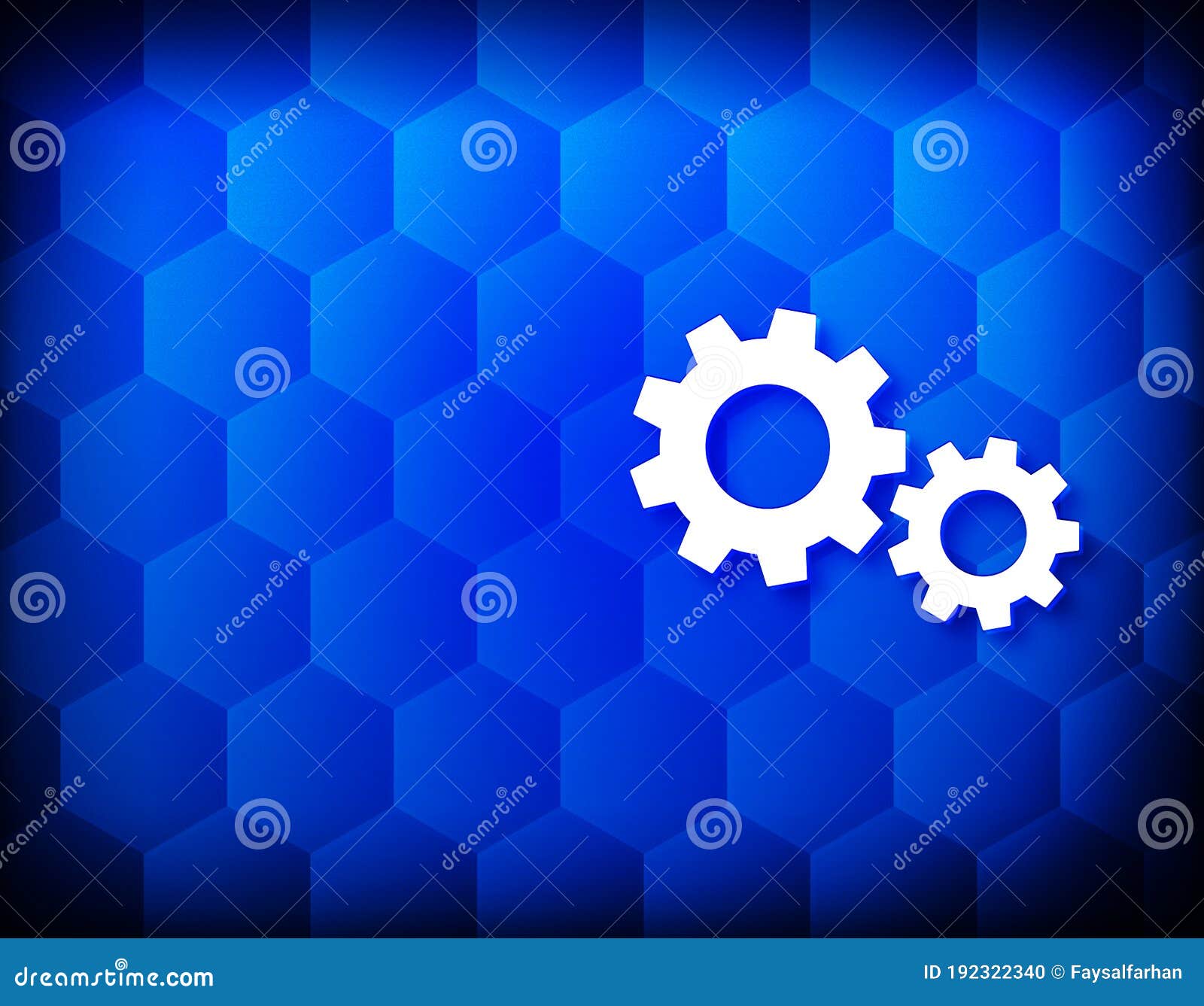 Process Icon Hexagon Creative Abstract Blue Background Seamless ...