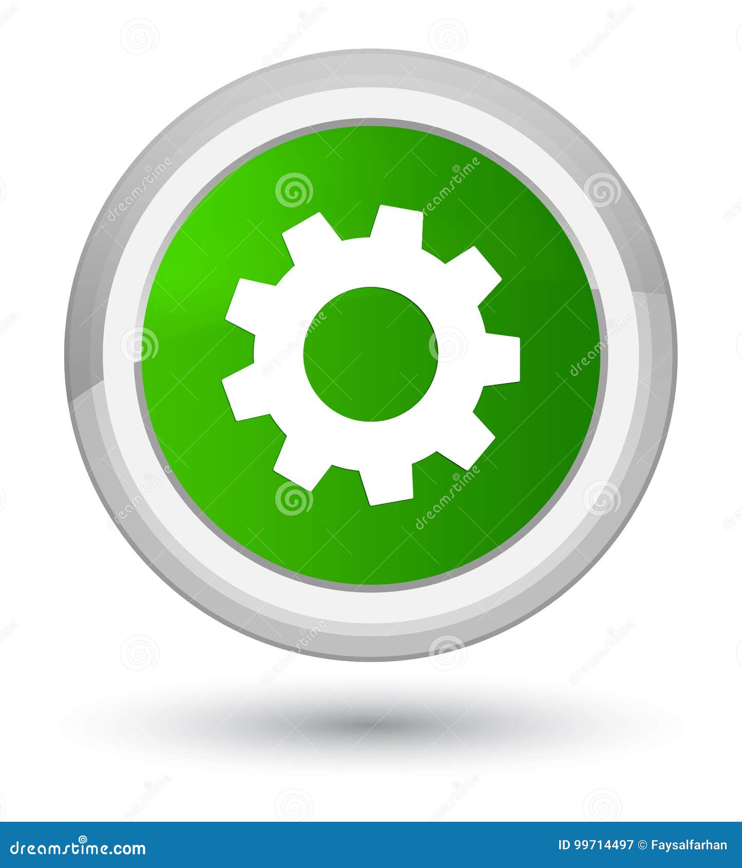 Process Icon Prime Green Round Button Stock Illustration - Illustration ...