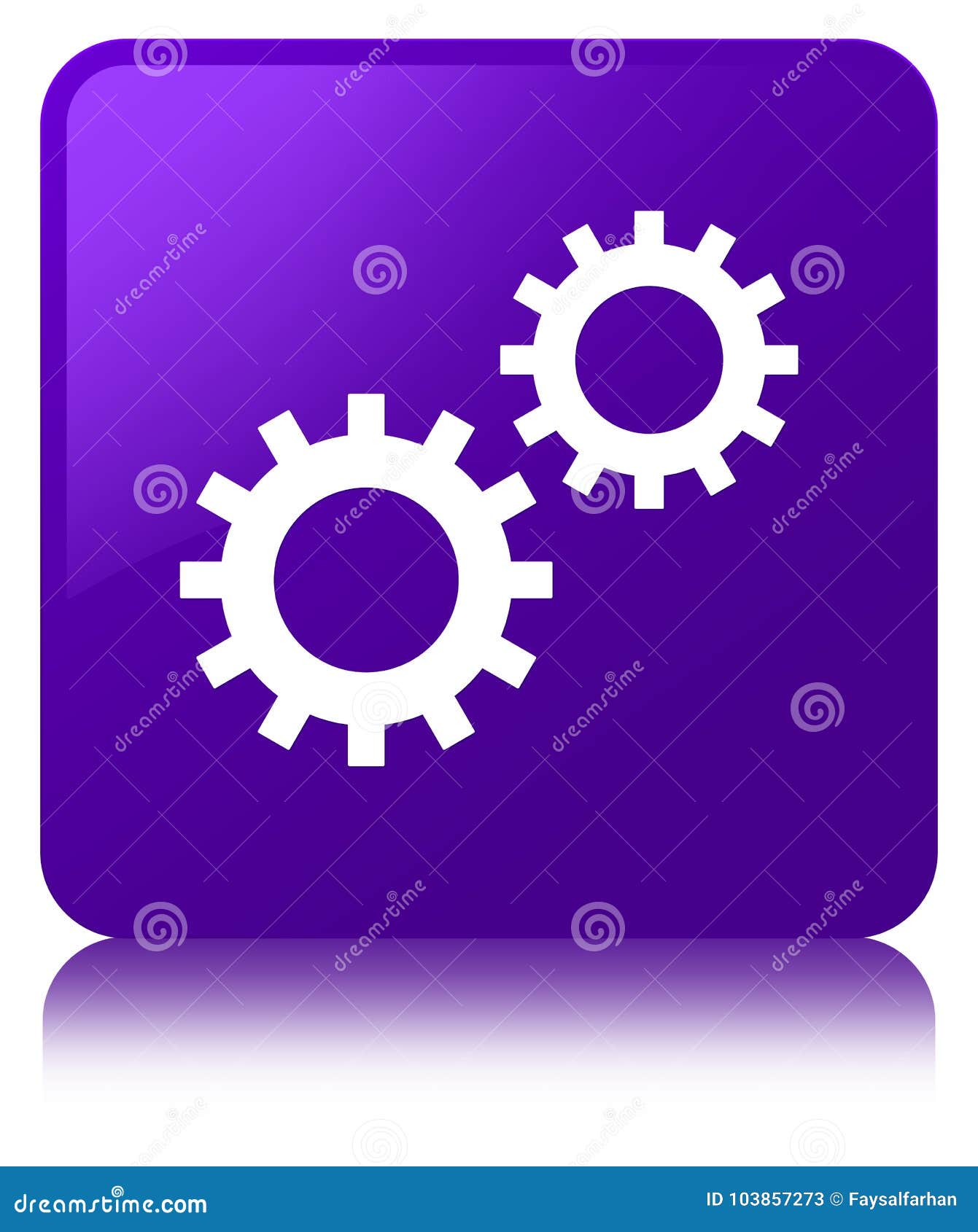 Process Icon Purple Square Button Stock Illustration - Illustration of ...