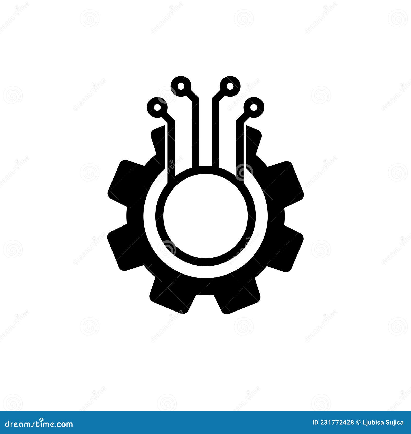 Process Icon Isolated on White Background Stock Vector - Illustration ...