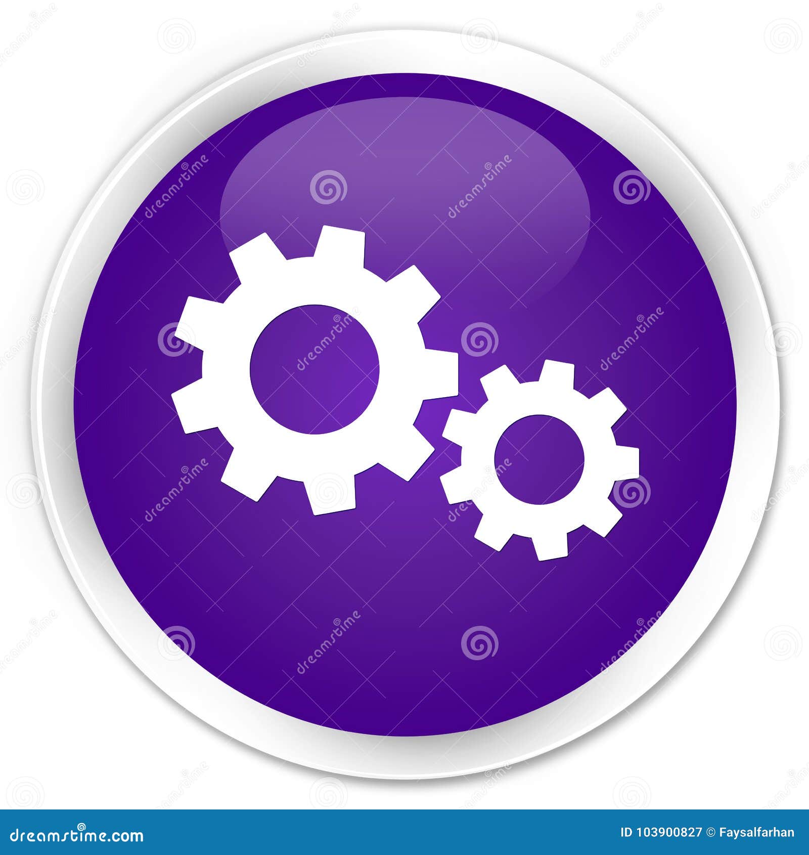 Process Icon Premium Purple Round Button Stock Illustration ...