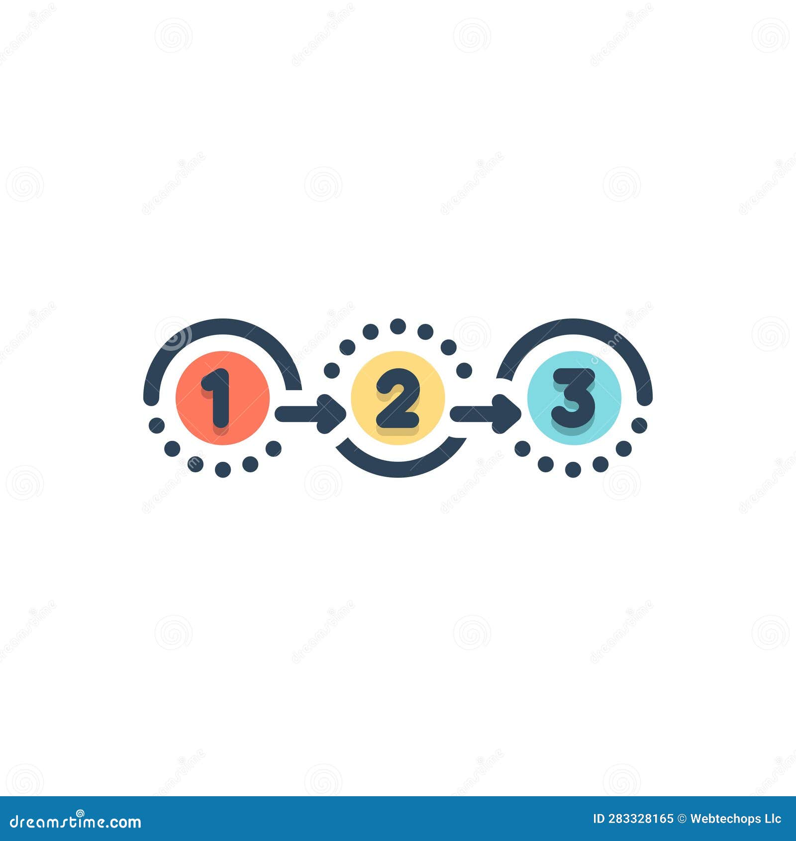 Color Illustration Icon for Process, Procedure and Action Stock ...