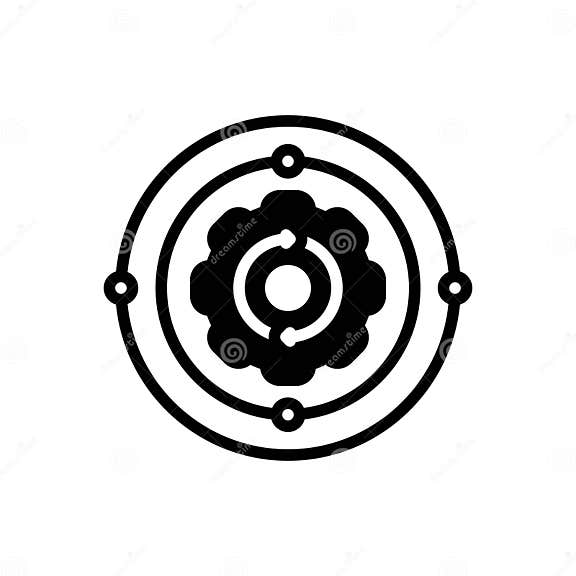 Black Solid Icon for Process, Procedure and Strategy Stock Illustration ...