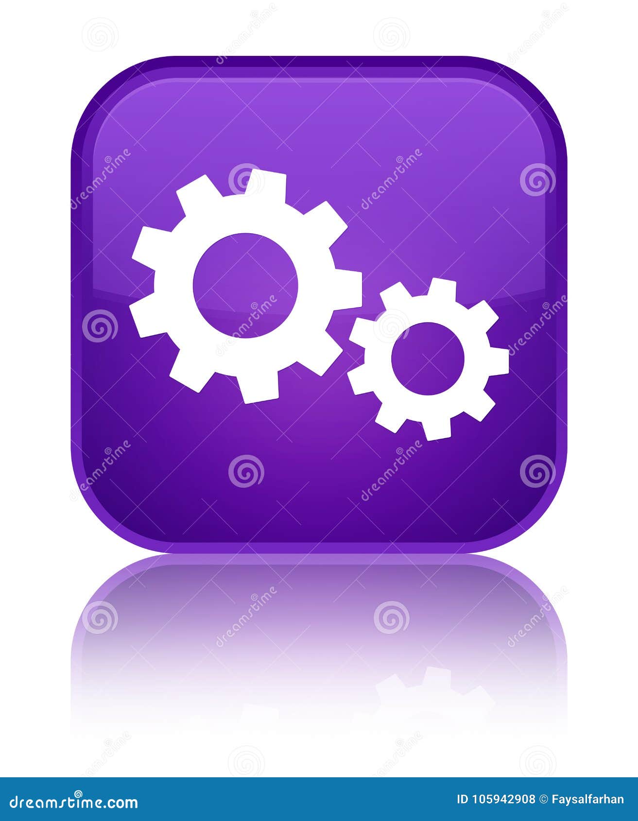 Process Icon Special Purple Square Button Stock Illustration ...