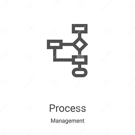 Process Icon Vector from Management Collection. Thin Line Process ...
