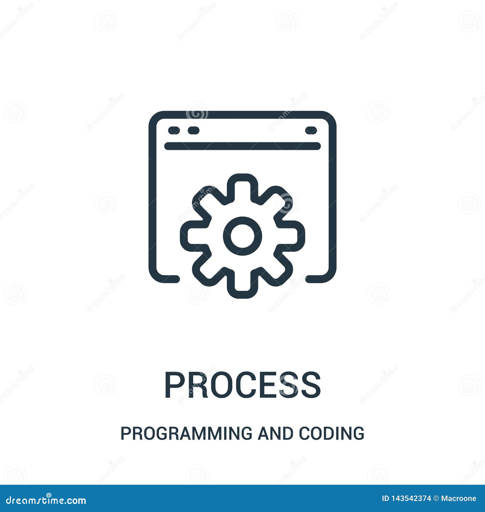 Process Icon Vector From Programming And Coding Collection Thin Line Process Outline Icon