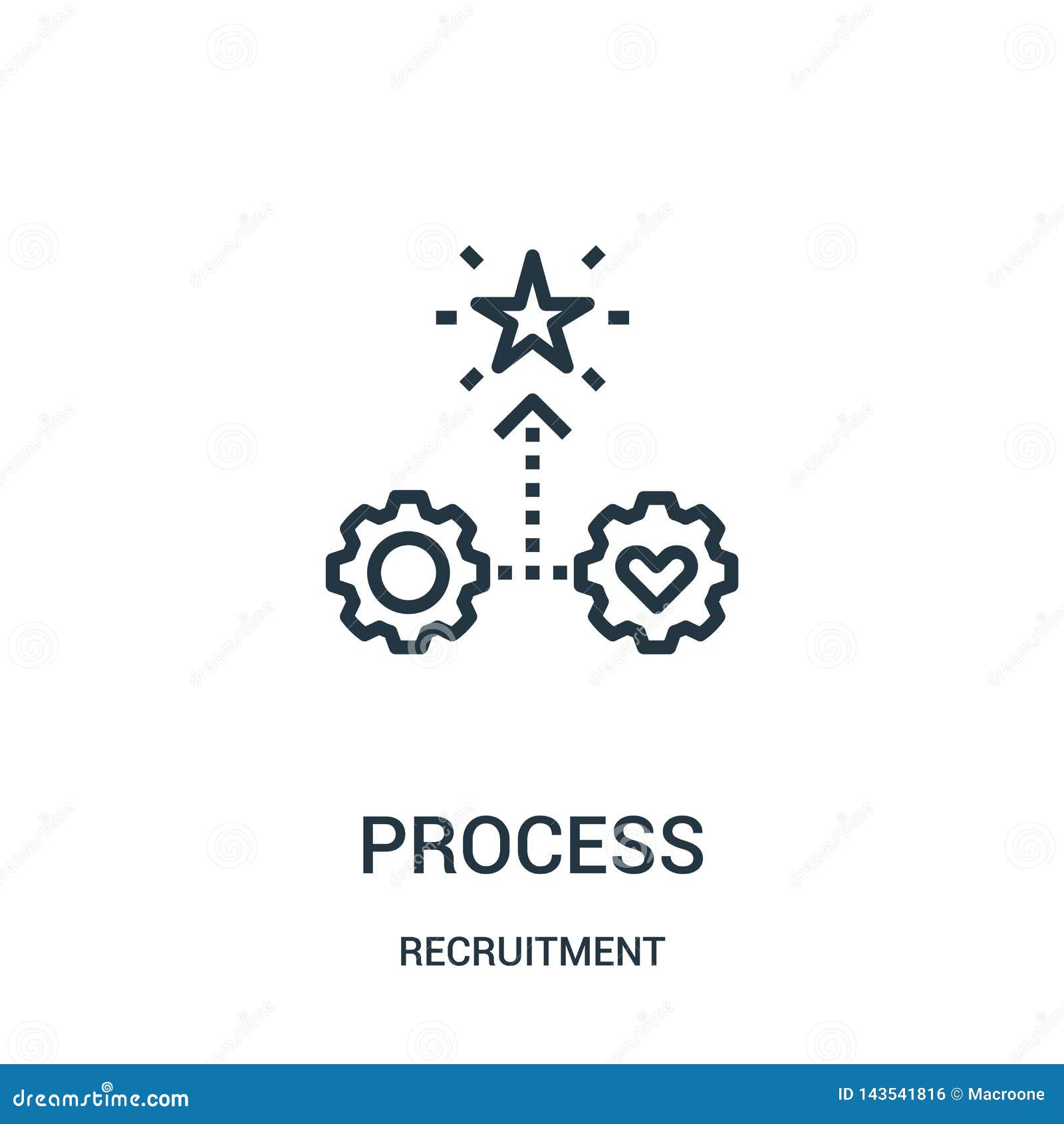 Process Icon Vector from Recruitment Collection. Thin Line Process ...