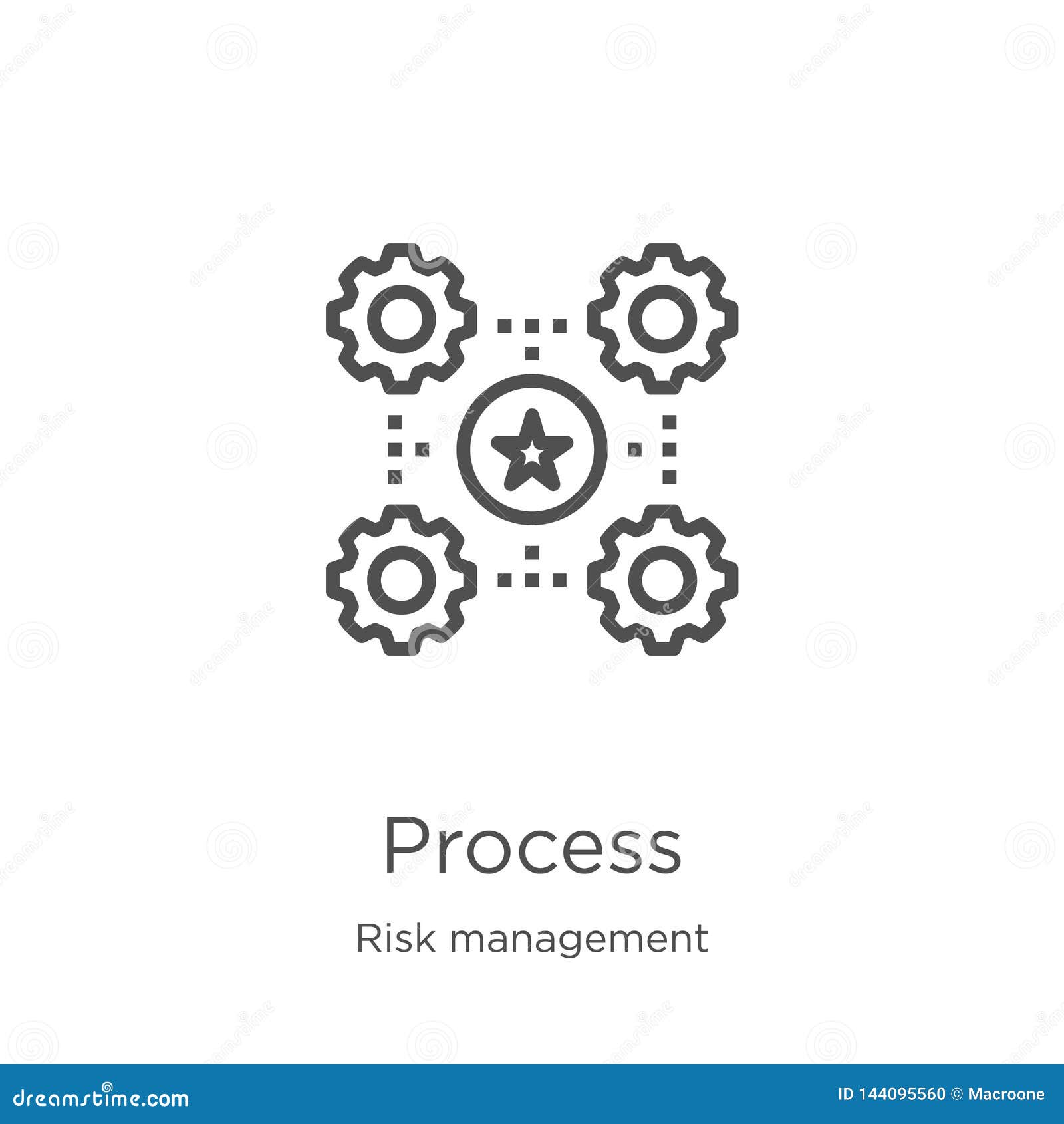 Process Icon Vector from Risk Management Collection. Thin Line Process ...