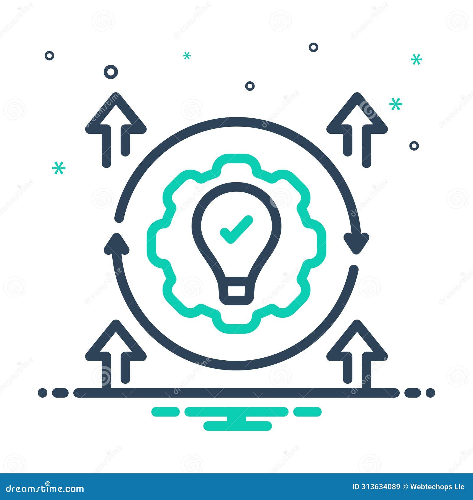 Mix Icon for Process Improvement, Process and Update Stock Vector ...