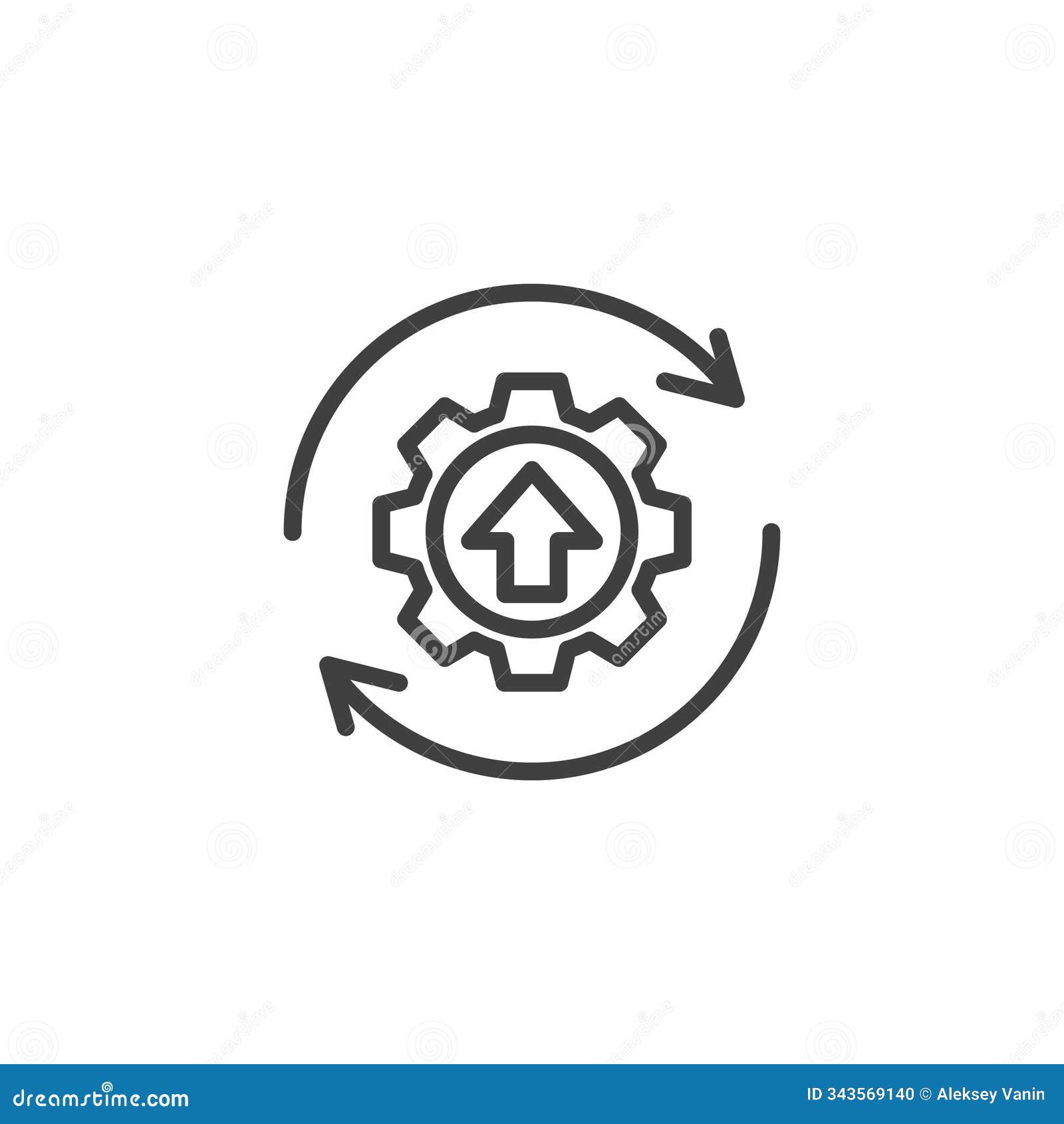 Process Improvement Line Icon Stock Vector - Illustration of production ...