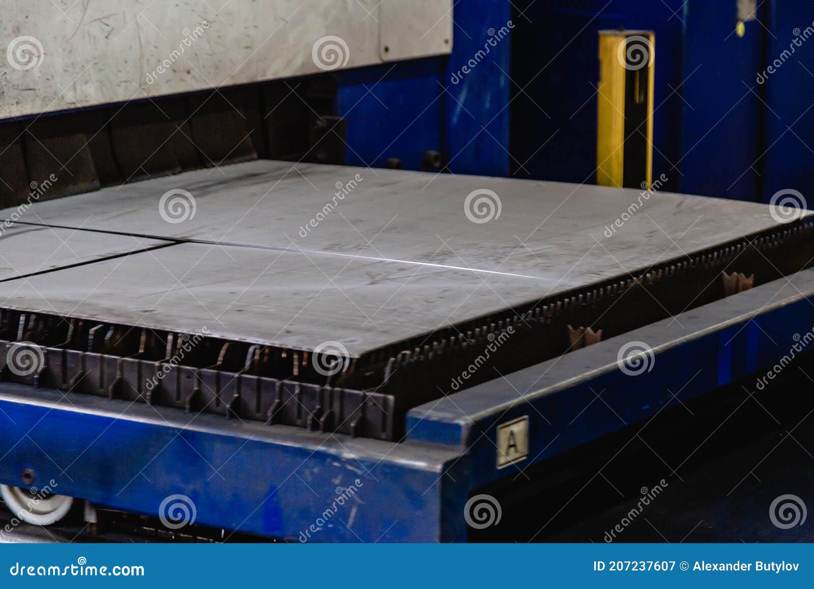 Process of Industrial Laser Cutting of Sheet Metal Stock Image - Image ...