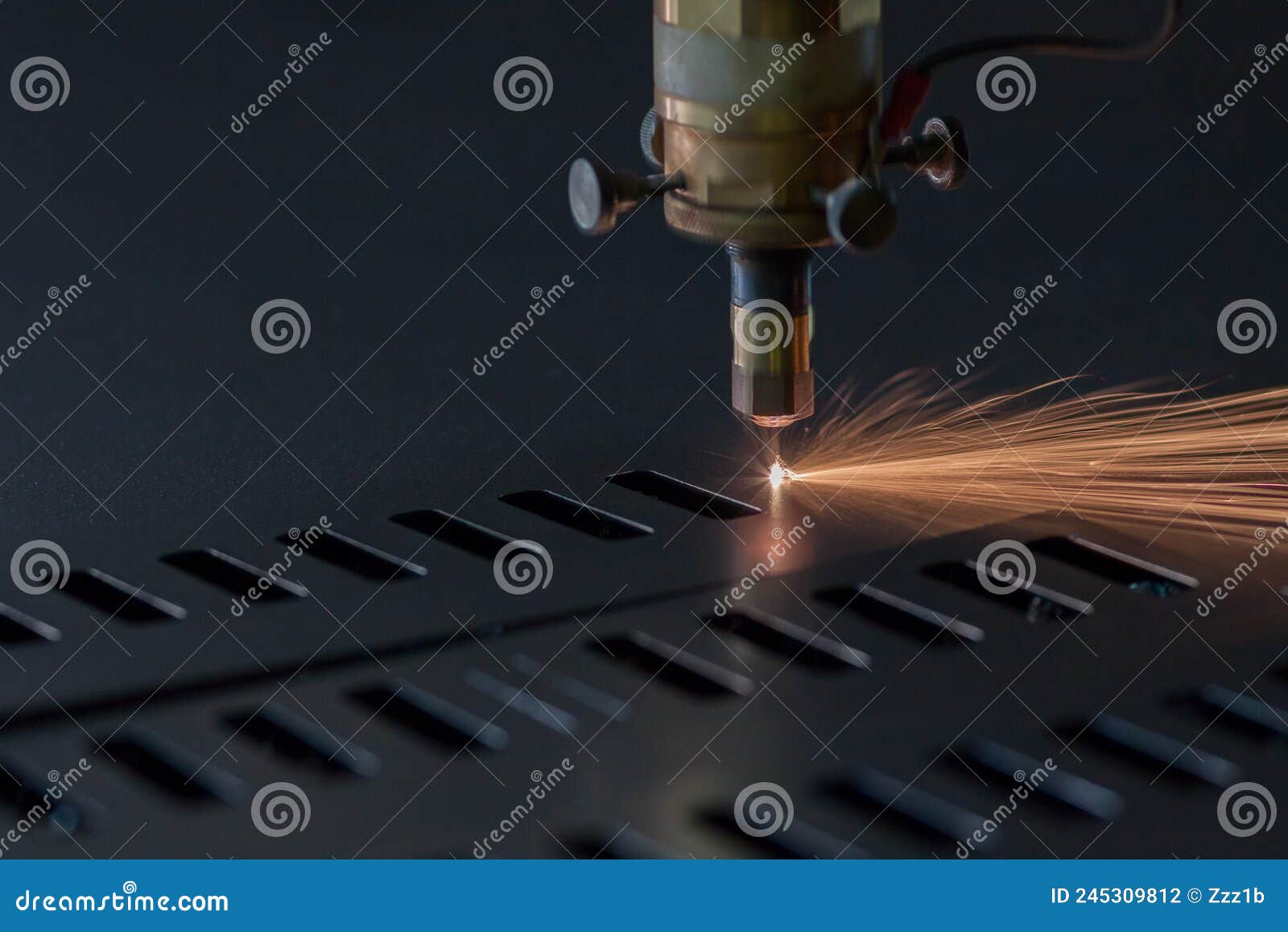 Process of Industrial Laser Cutting of Sheet Metal Stock Photo - Image ...