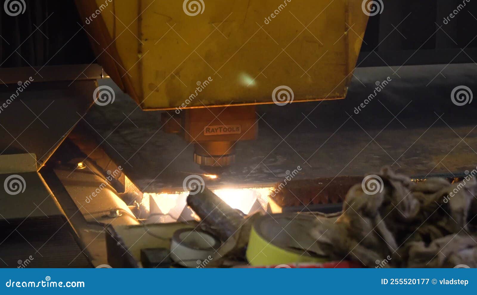 Process of Industrial Laser Cutting of Sheet Metal. Stock Video - Video ...