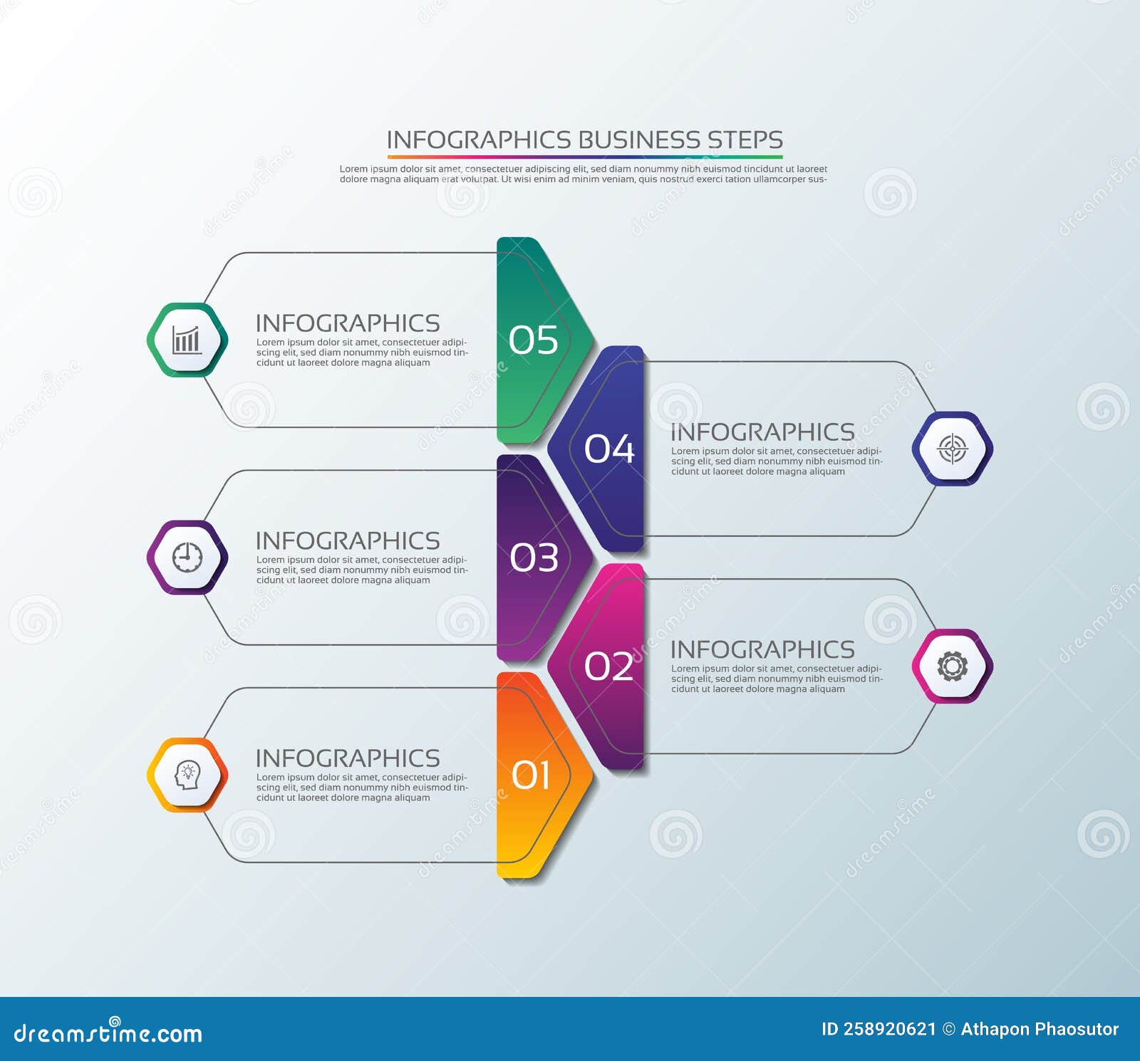 Process Infographic Background Template Stock Vector - Illustration of ...