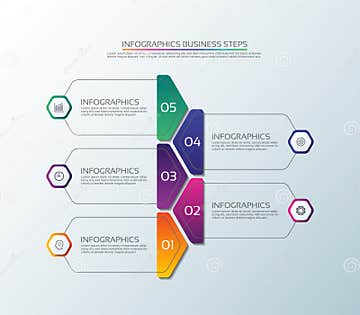 Process Infographic Background Template Stock Vector - Illustration of ...