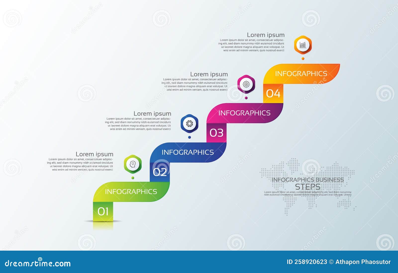 Process Infographic Background Template Stock Vector - Illustration of ...