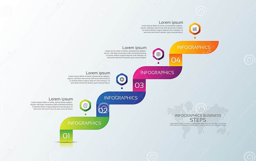 Process Infographic Background Template Stock Vector - Illustration of ...