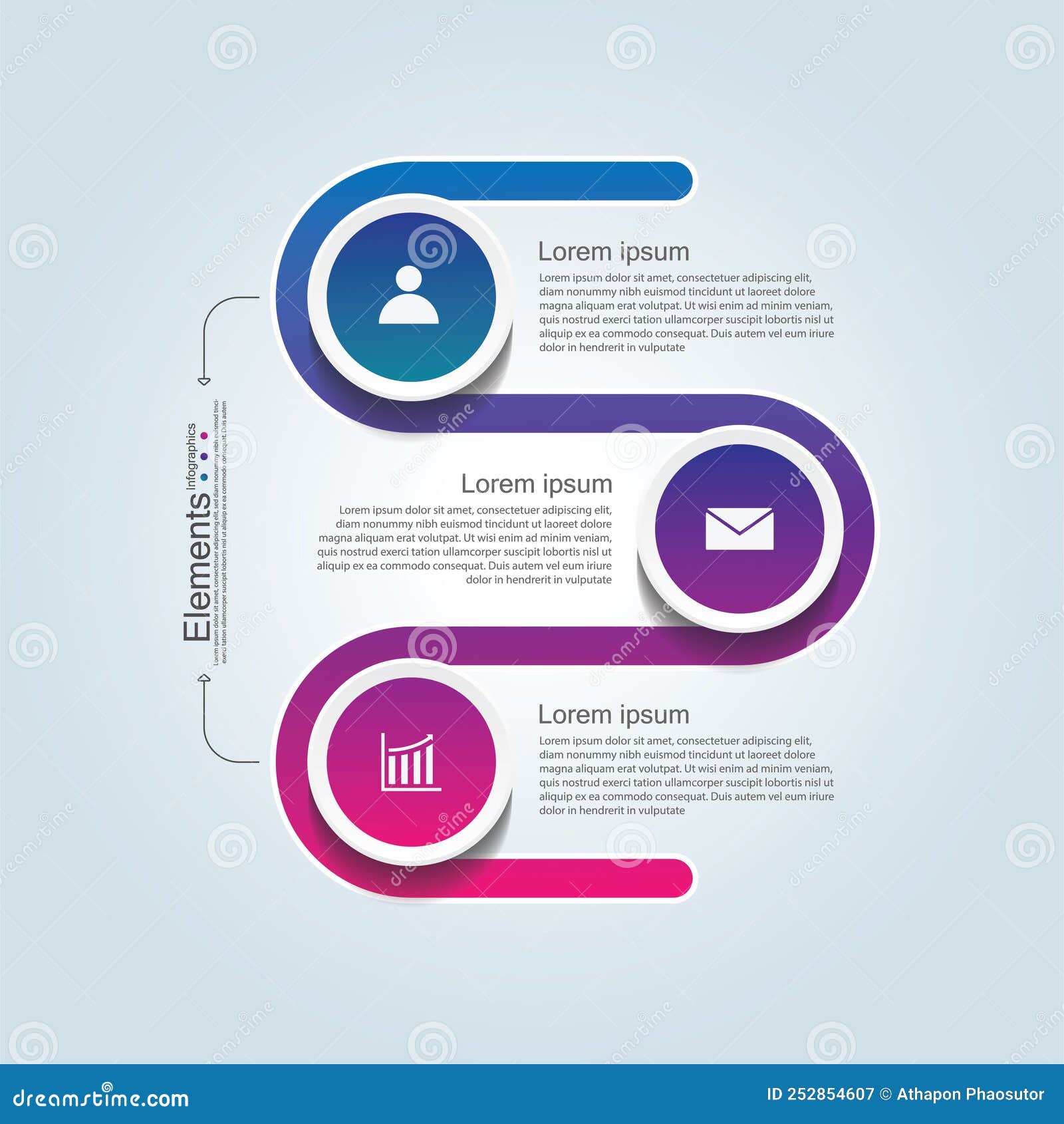 Process Infographic Business Template Stock Vector - Illustration of ...