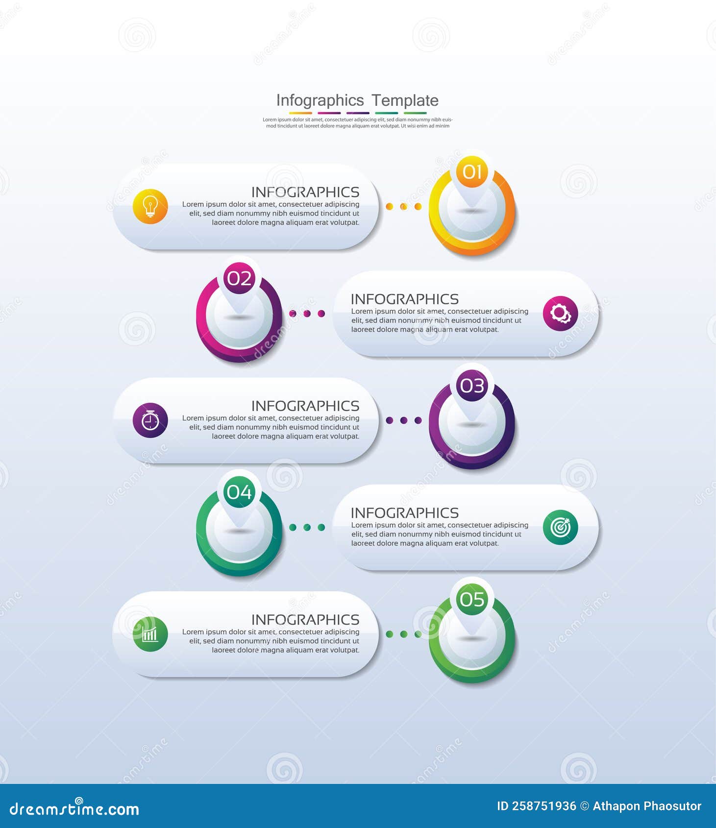 Process Infographic Circular Background Template Stock Vector ...