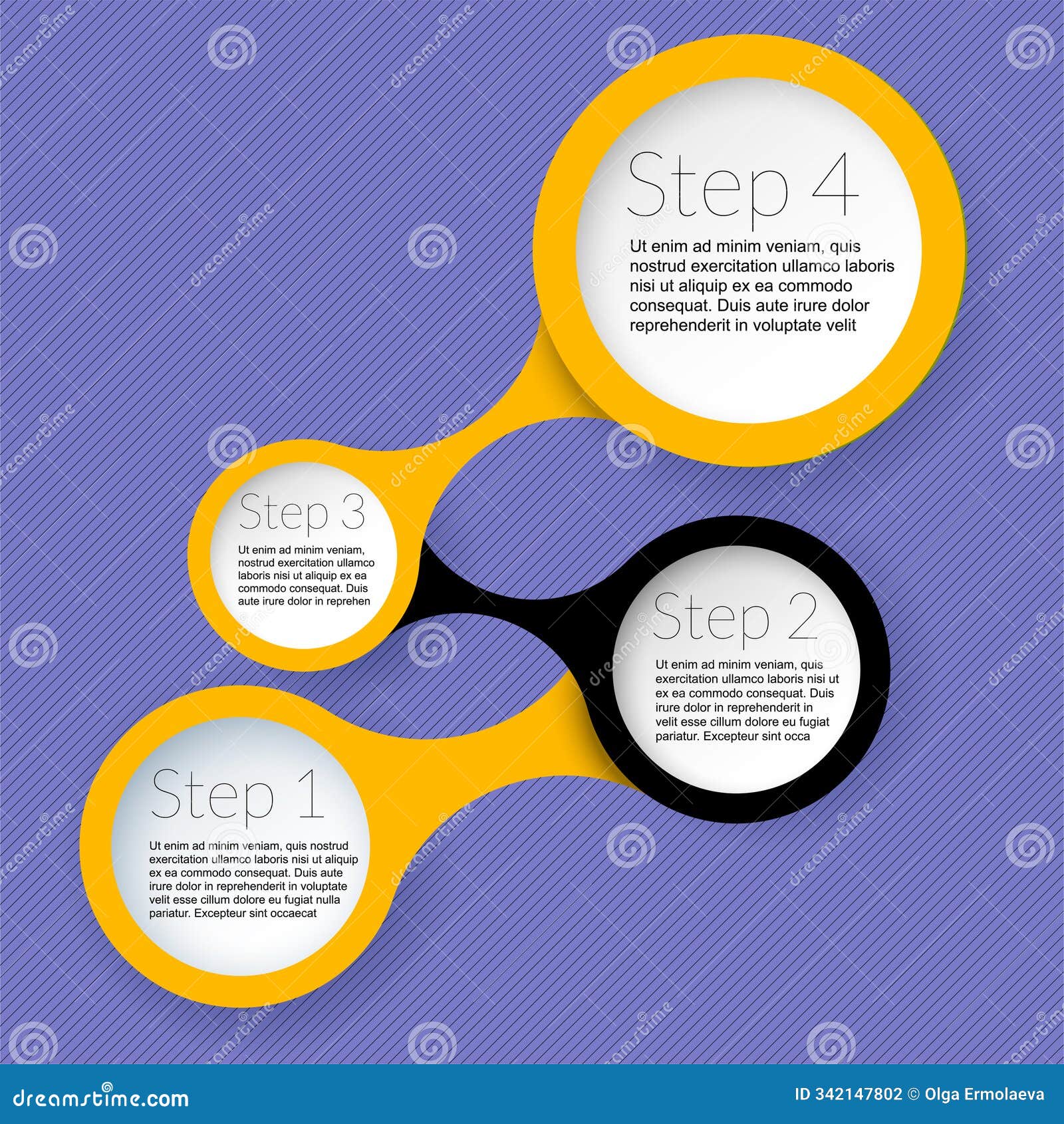 Process Infographic Step by Step Template Stock Illustration ...