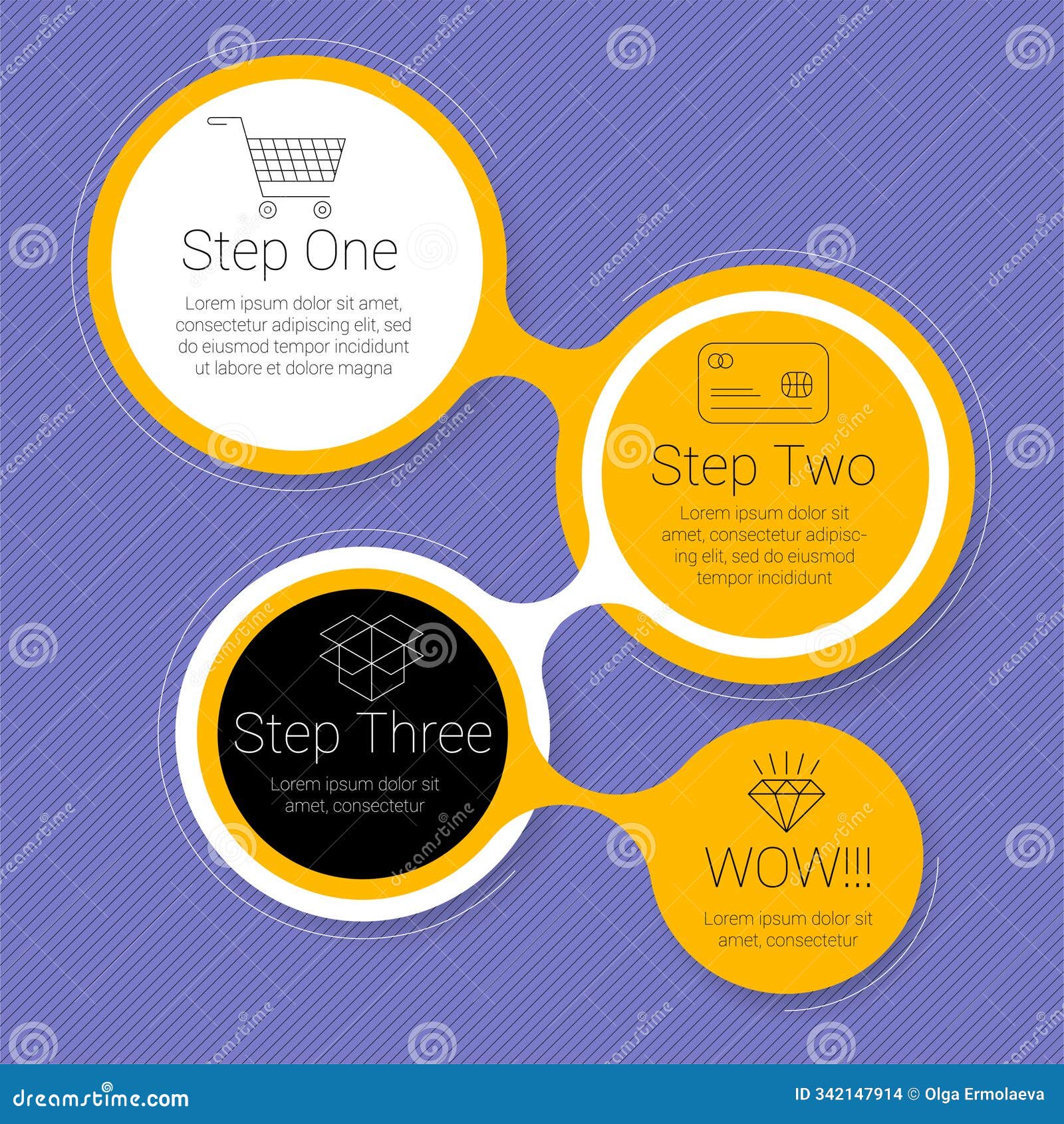 Process Infographic Step by Step Template Stock Photo - Image of ...