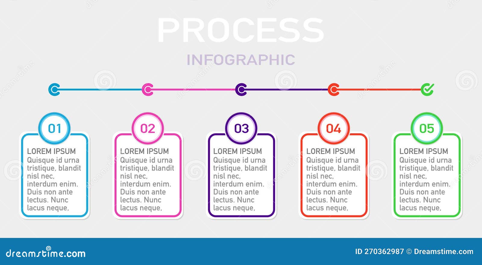 Process Infographic 5 Step Vector Flat Design Stock Vector ...