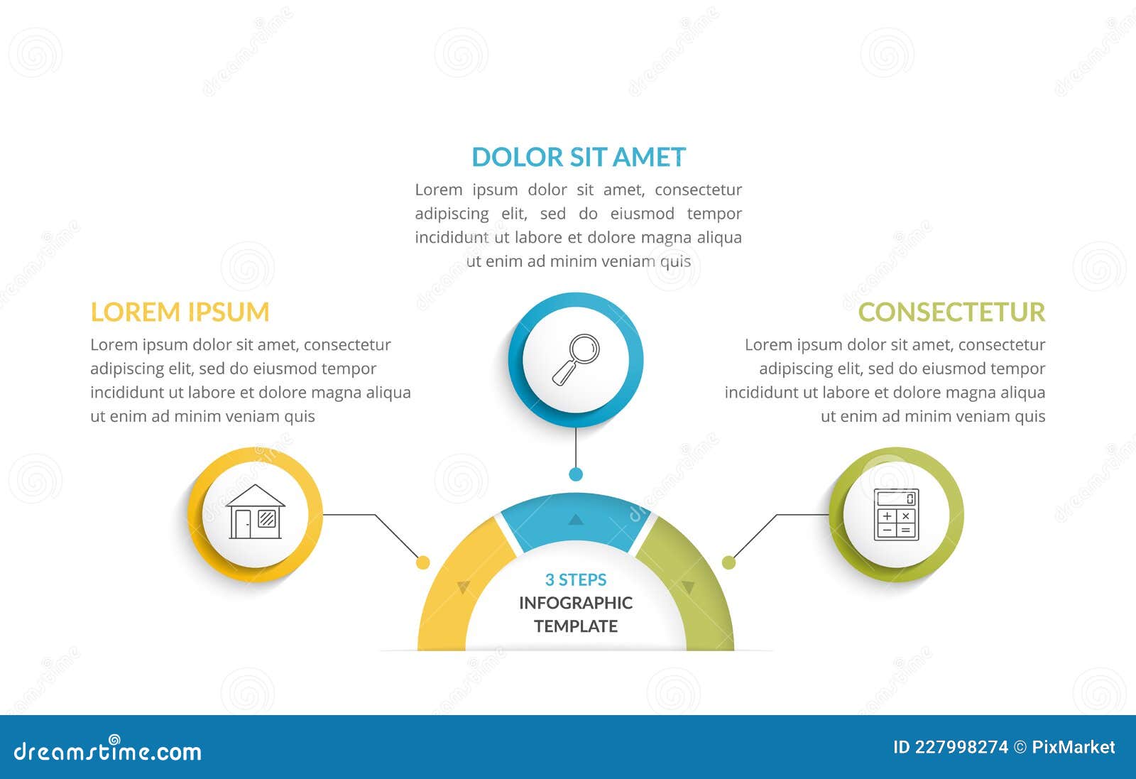 Process Infographics - 3 Steps Stock Vector - Illustration of infograph ...