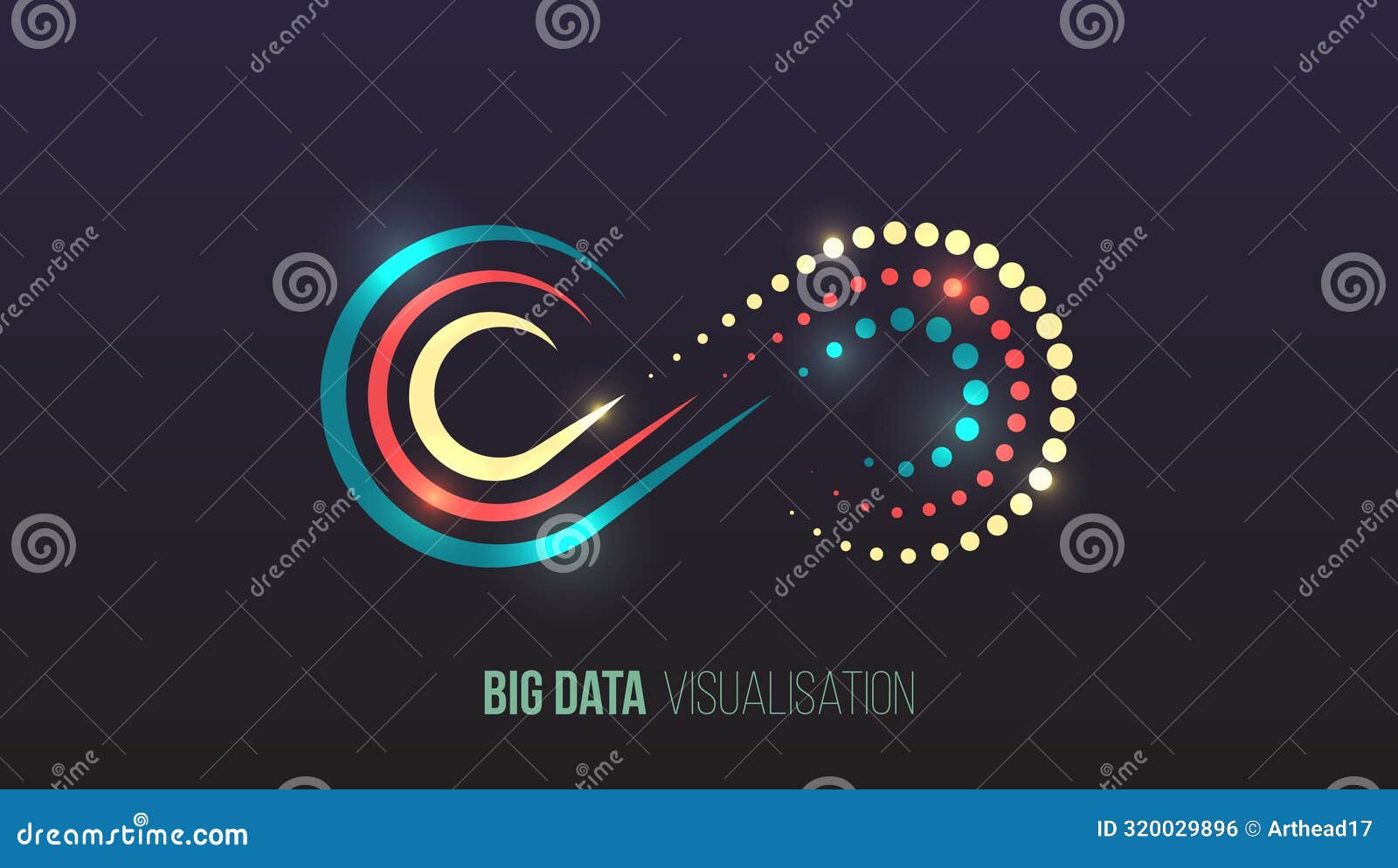 Visualization Of Sorting Data, Abstract Processing Of Information Flow. Vector Database ...