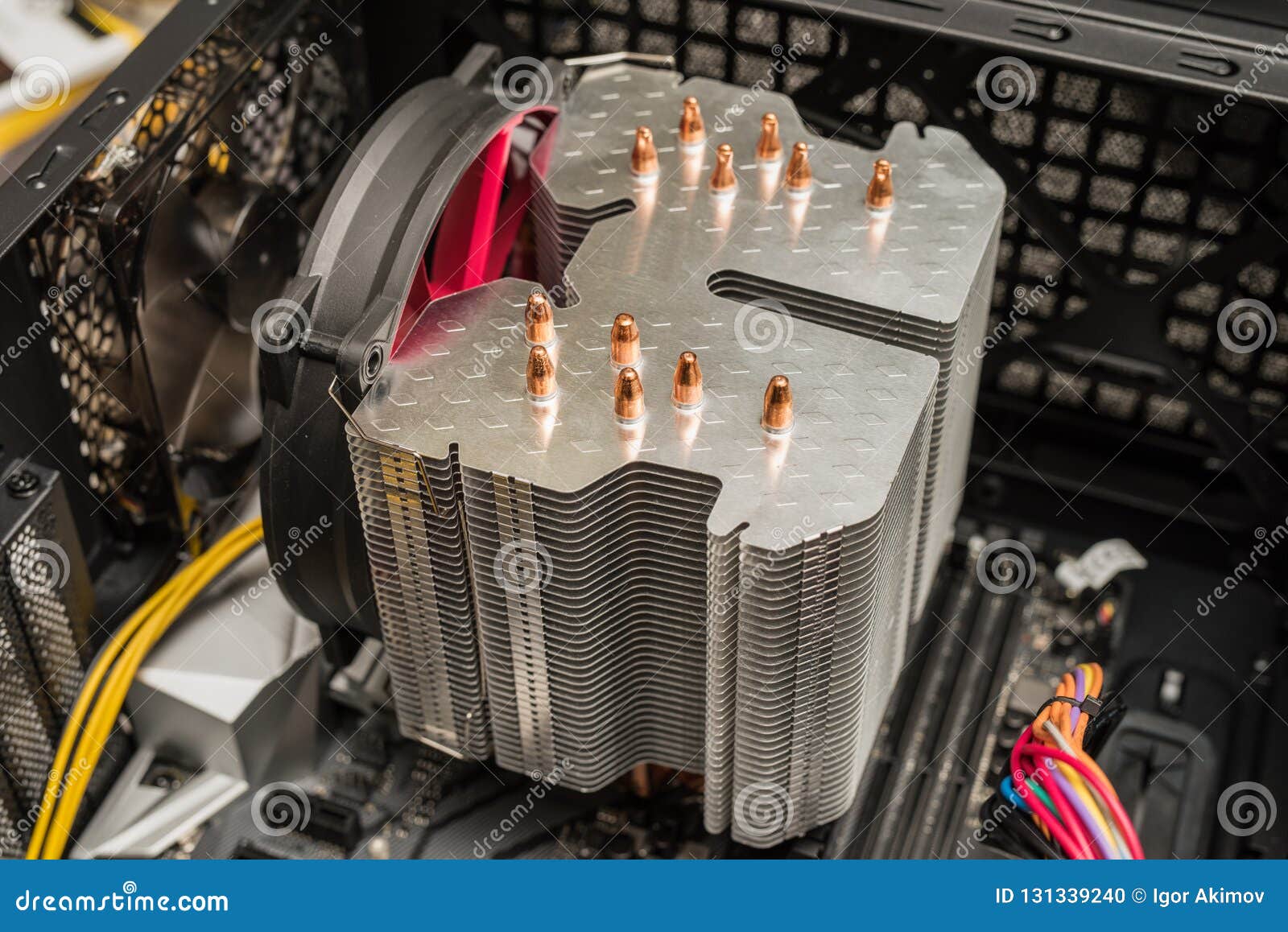 Computer Processor Cooling System Stock Photo - Image of motherboard ...