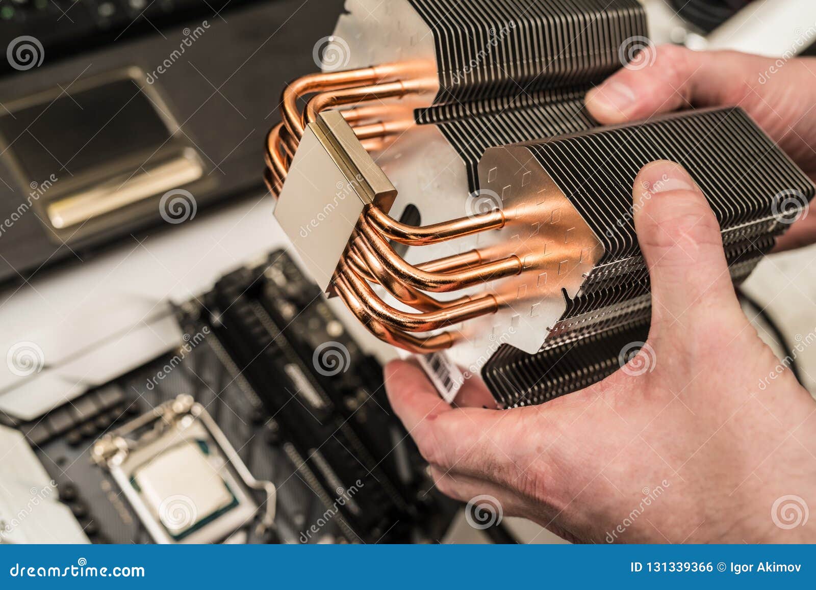 Computer Processor Cooling System Stock Photo - Image of hardware, cool ...
