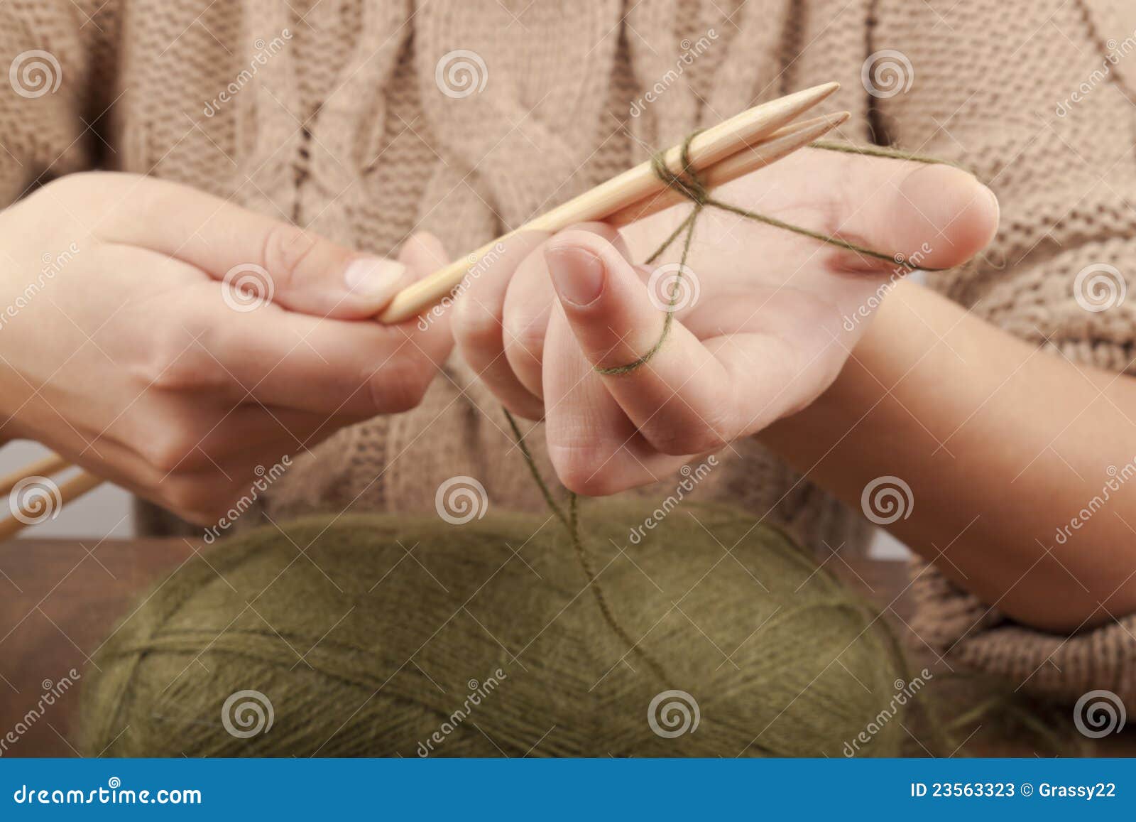 Process of knitting stock image. Image of craft, skein - 23563323