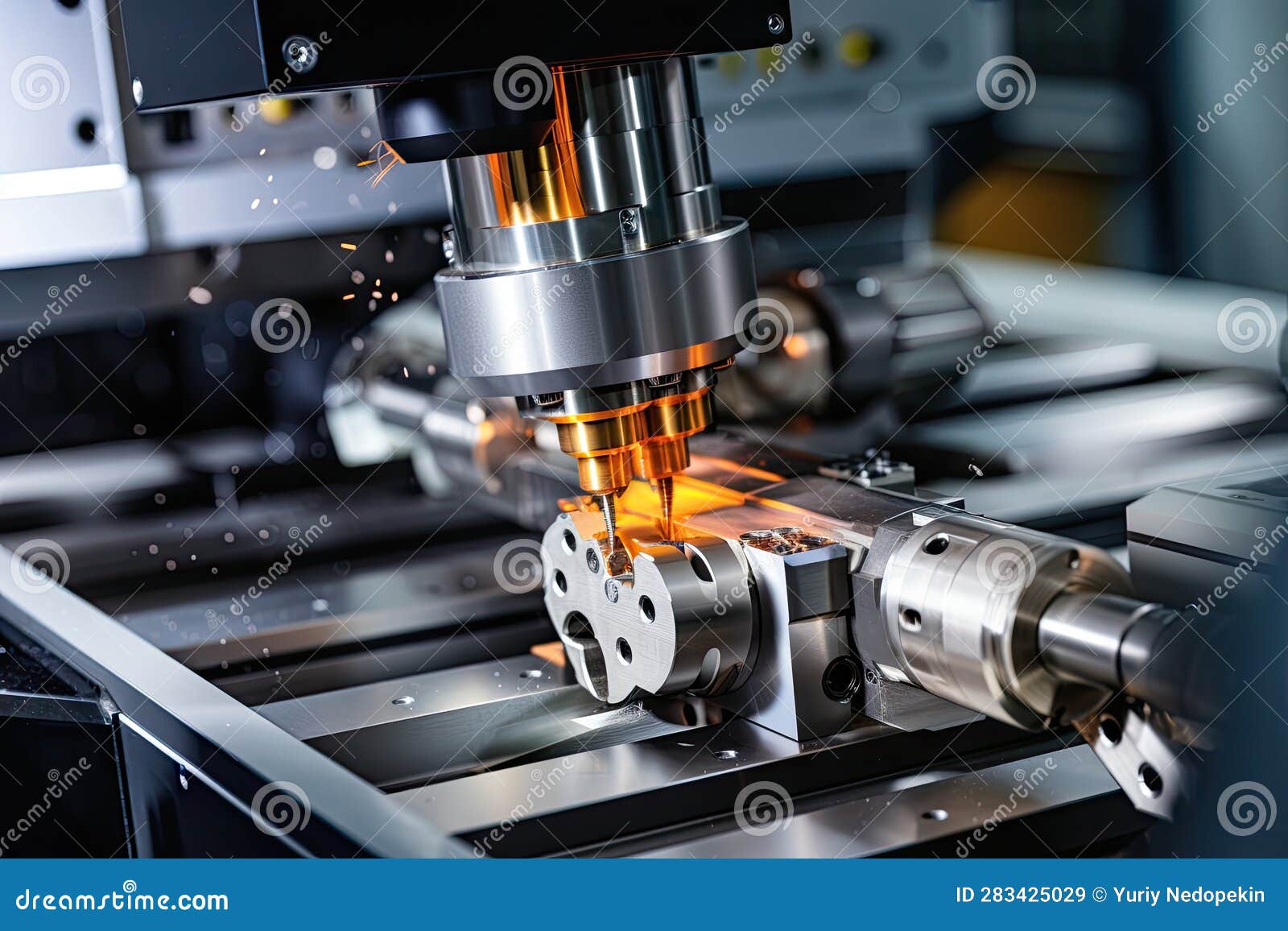 Process of Laser Manufacturing High-precision Components Stock ...