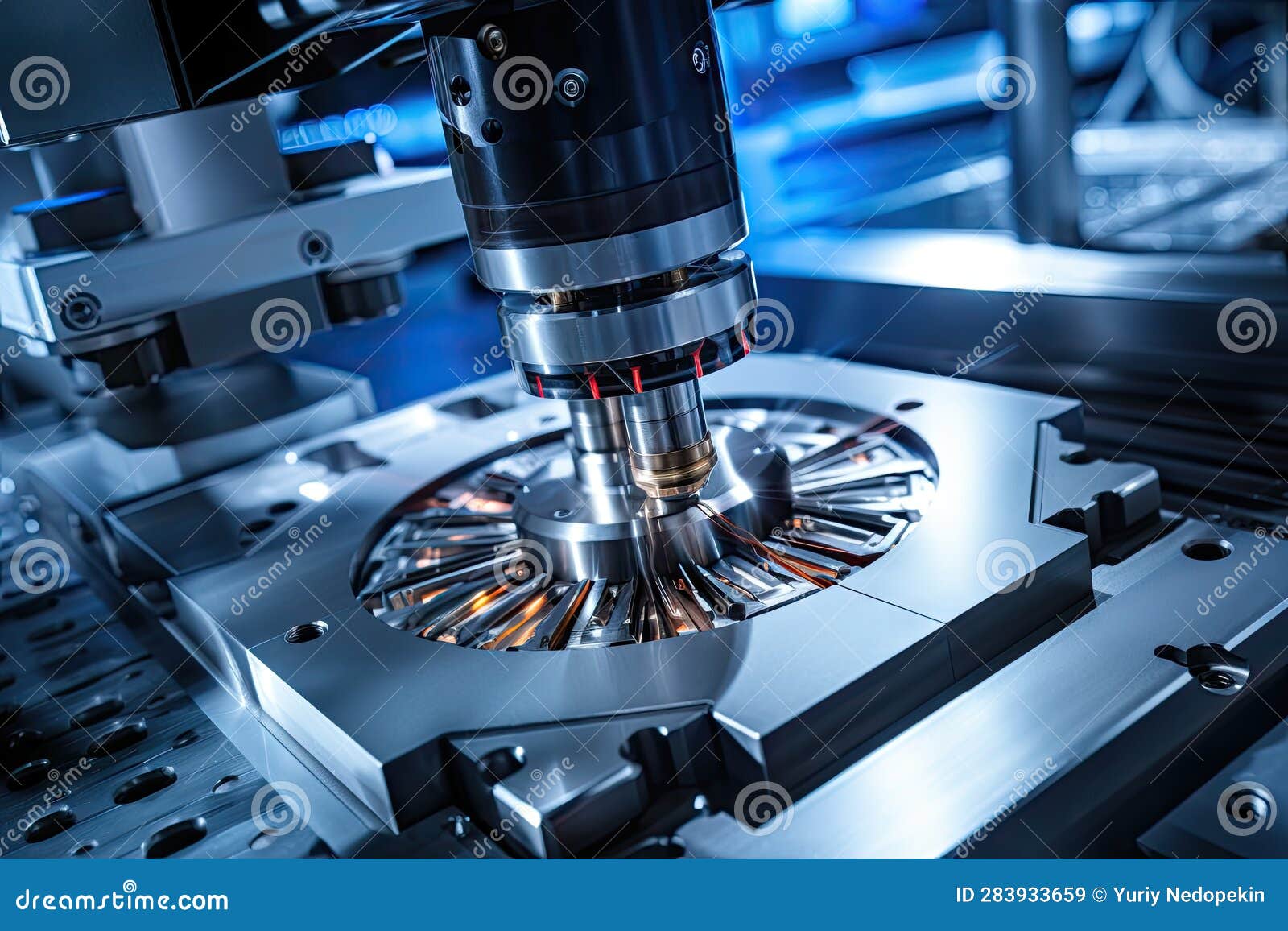 Process of Laser Manufacturing High-precision Components Stock ...