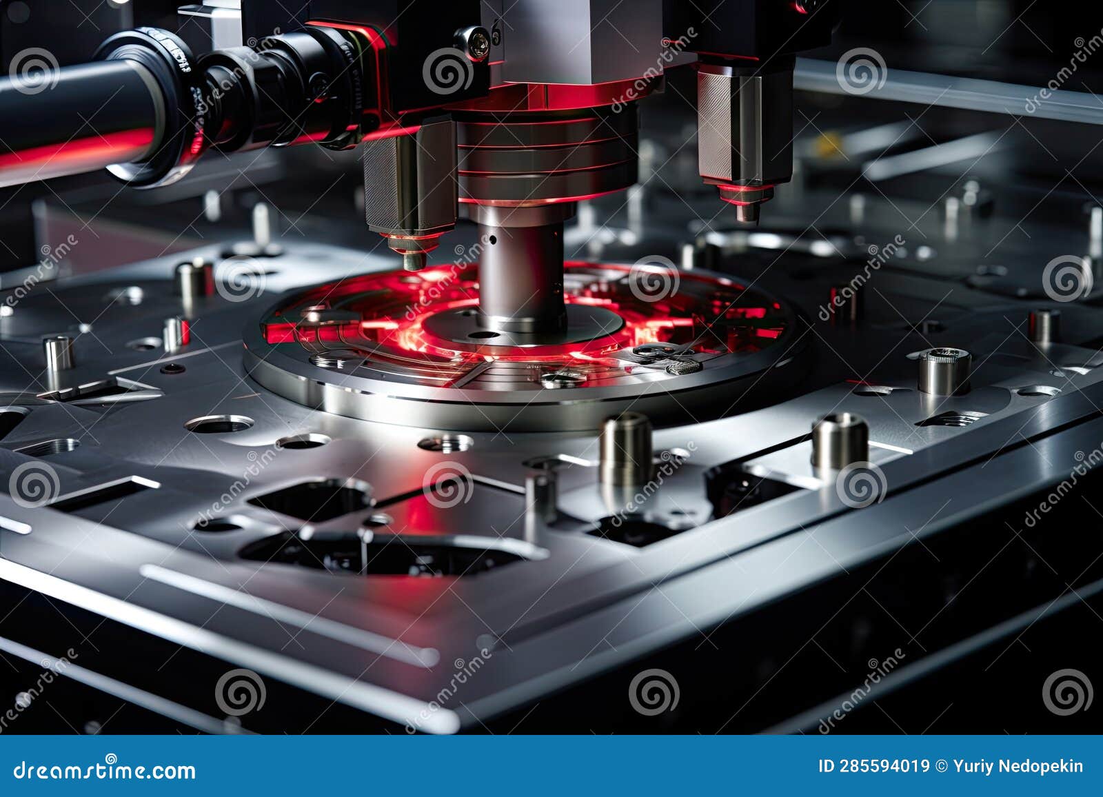 Process of Laser Manufacturing High-precision Components Stock Illustration - Illustration of ...