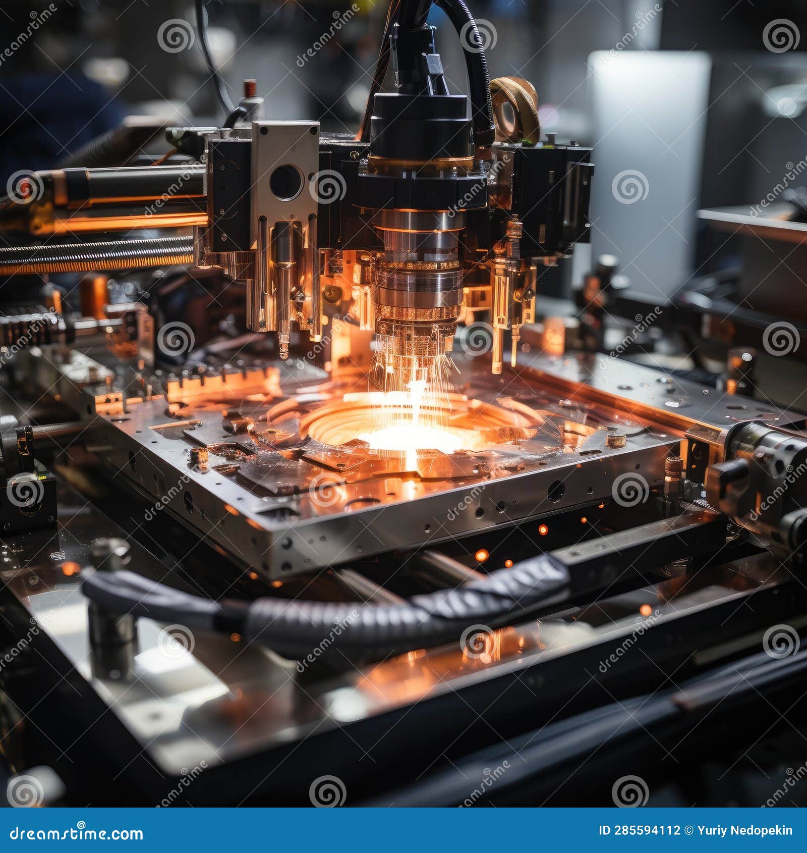 Process of Laser Manufacturing High-precision Components Stock ...