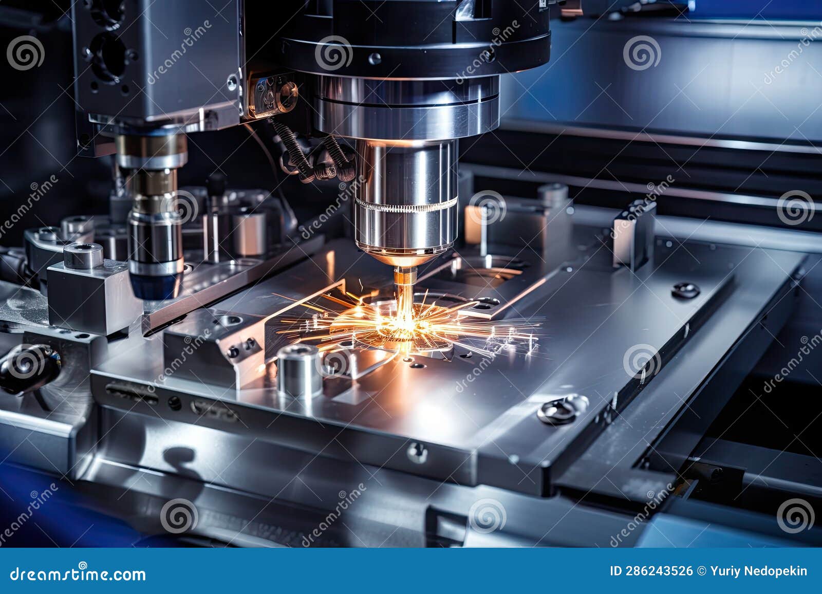 Process of Laser Manufacturing High-precision Components Stock ...