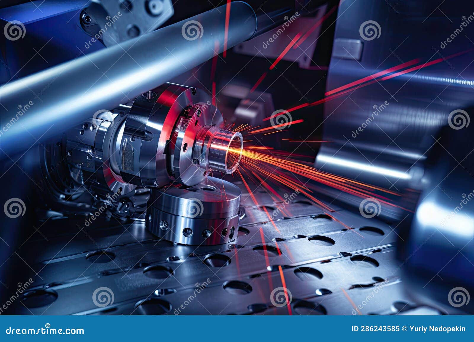 Process of Laser Manufacturing High-precision Components Stock ...